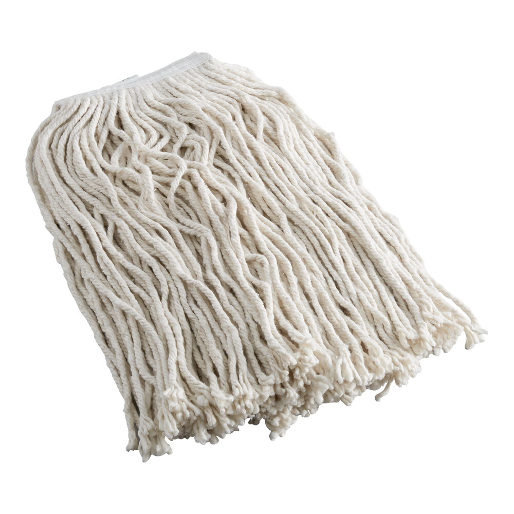 Advantage Supplies 16 oz. #24 Natural Cotton Cut-End Wet Mop Head with ...