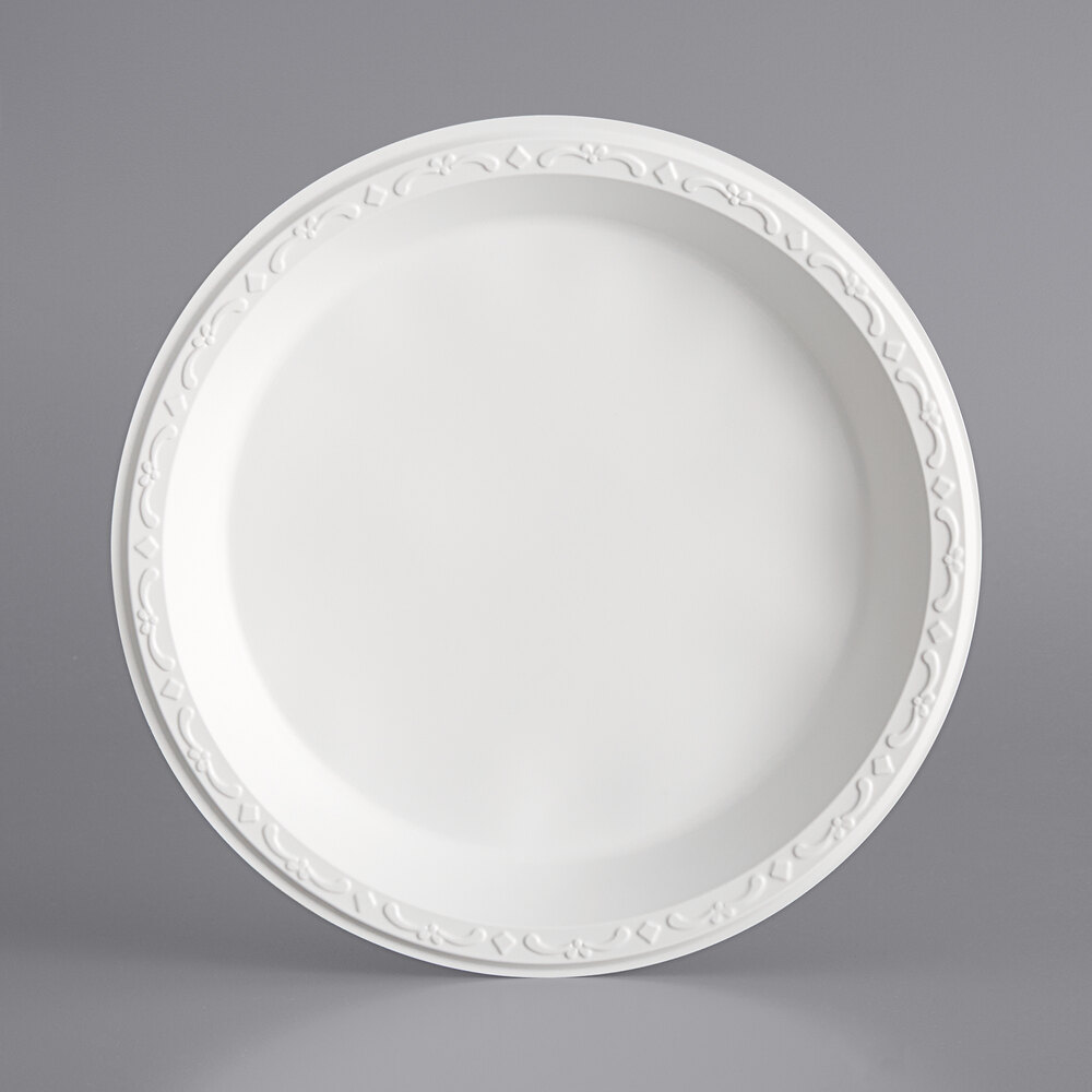 Ecopax 10" White Mineral-Filled Polypropylene Plate - 400/Case
