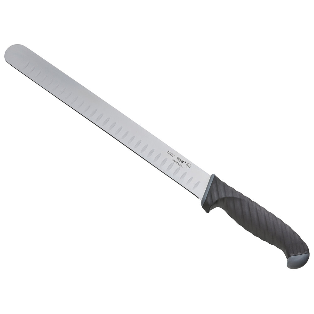 Schraf 12" Granton Edge Slicing Knife with TPRgrip Handle