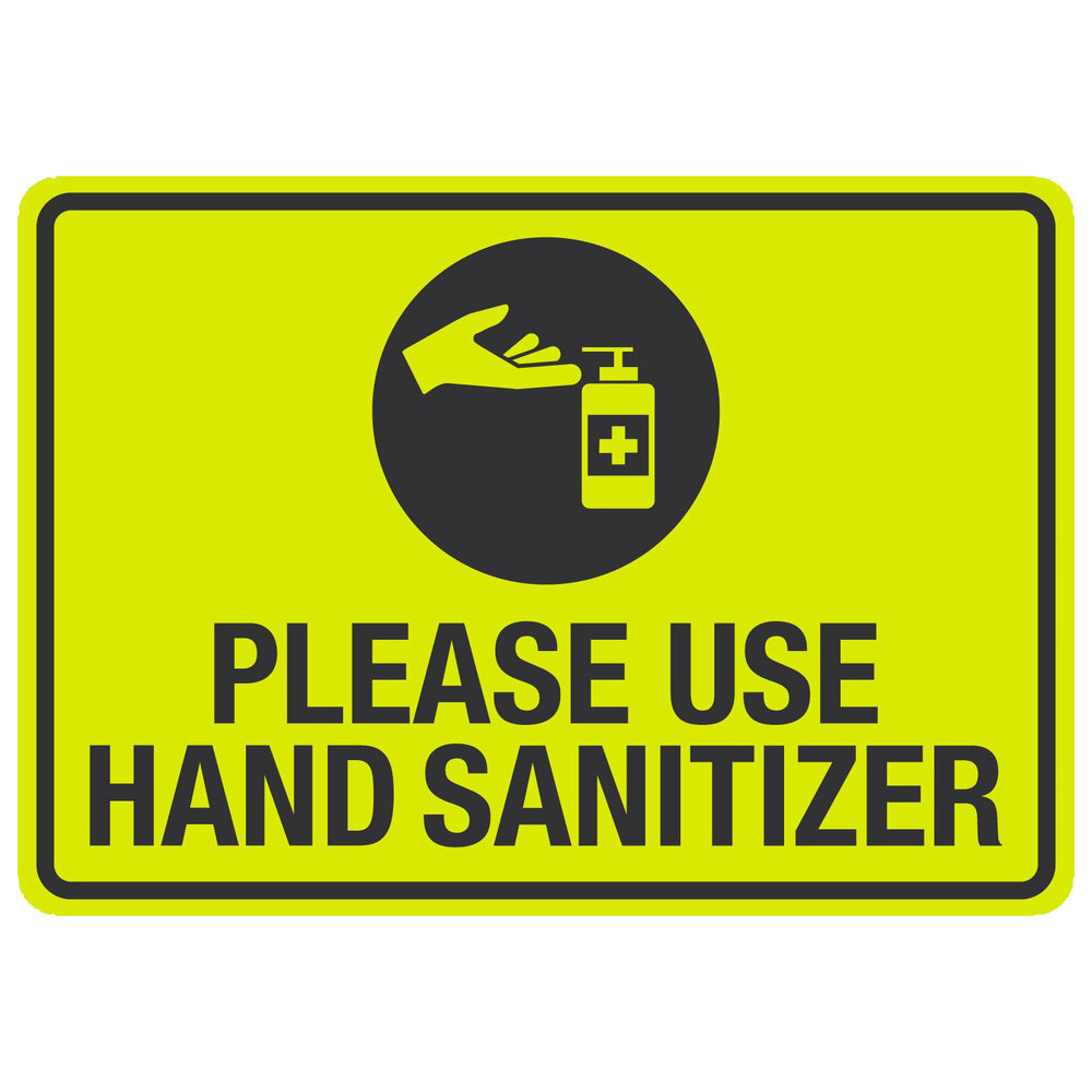 "Please Use Hand Sanitizer" Engineer-Grade Reflective Black / Yellow ...
