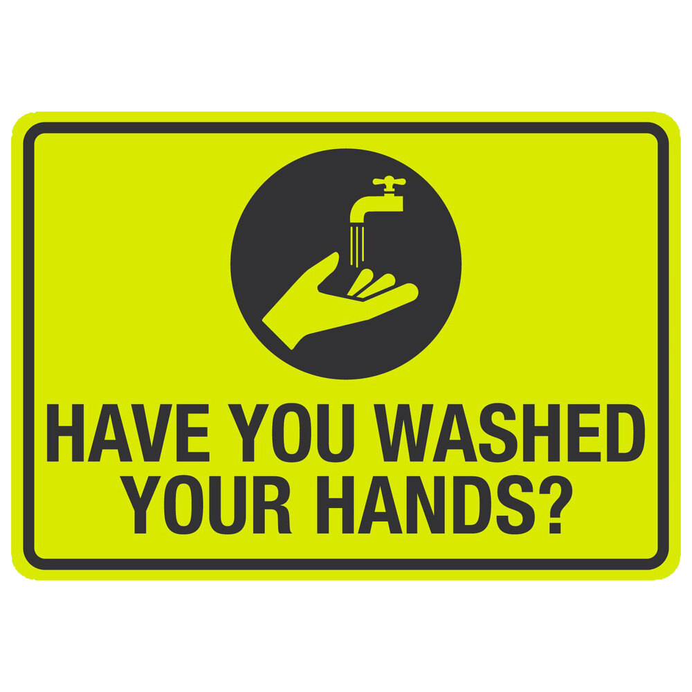 "Have You Washed Your Hands?" Engineer-Grade Reflective Black / Yellow ...