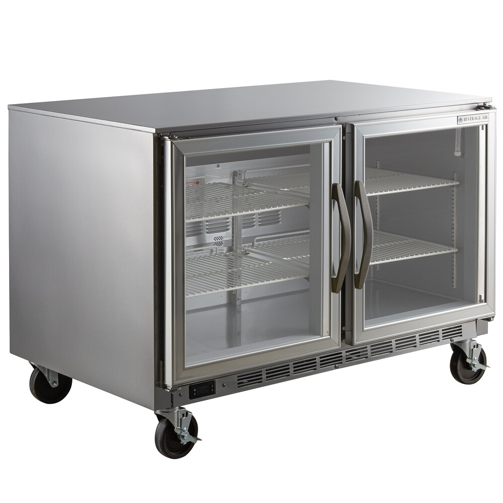 Beverage-Air UCR48AHC-25-23 48" Low Profile Glass Door Undercounter ...