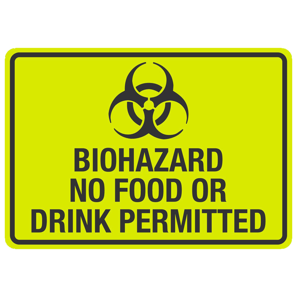 Lavex "Biohazard / No Food Or Drink Permitted" Engineer-Grade ...