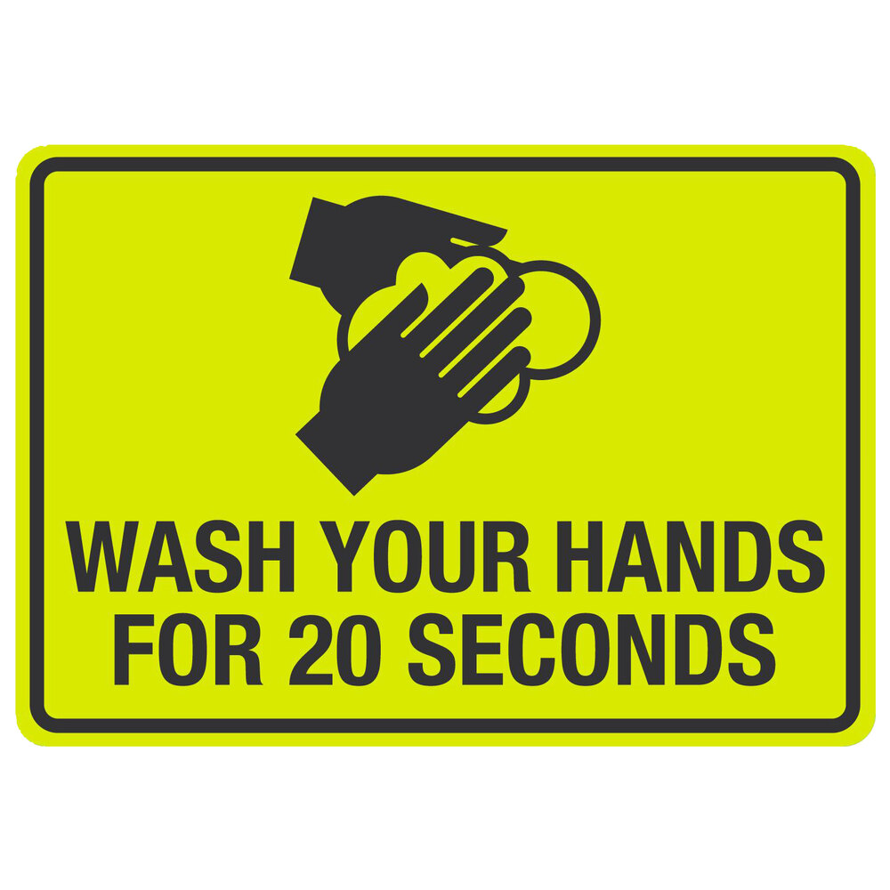 "Wash Your Hands For 20 Seconds" Engineer-Grade Reflective Black ...