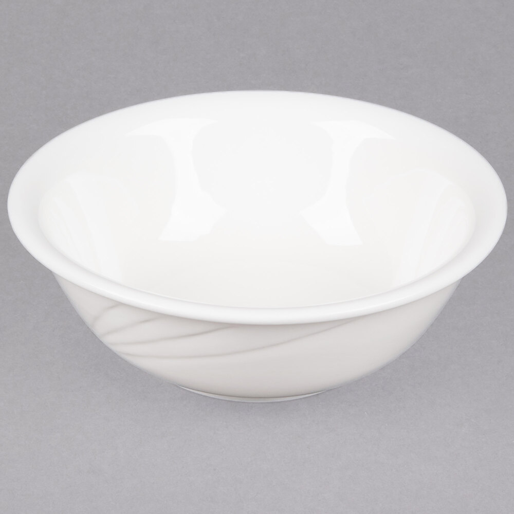 CAC GAD-15 Garden State 12.5 oz. Bone White Porcelain Nappie - 36/Case