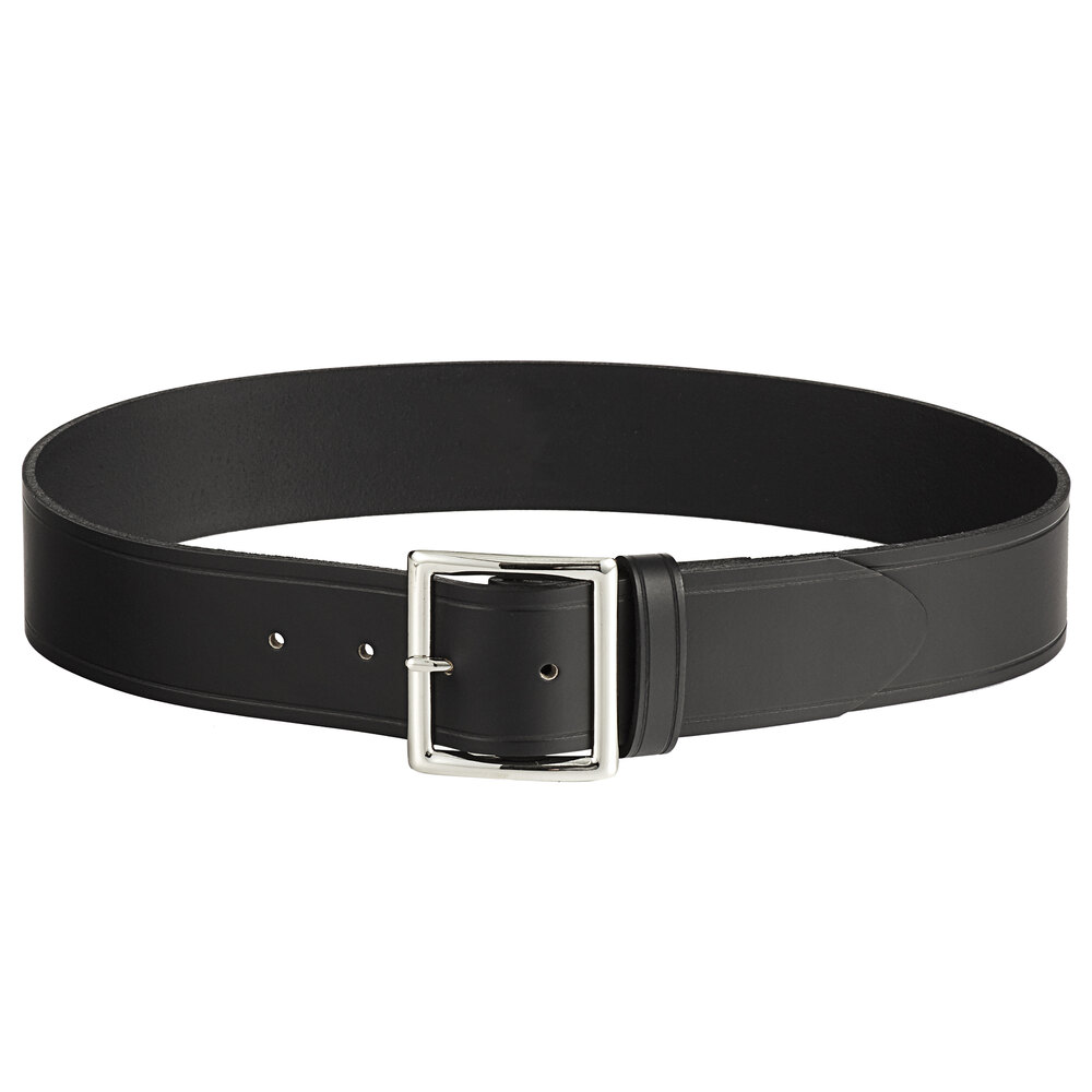National Patrol 1 3/4" Wide Plain Black Leather Garrison Belt with ...