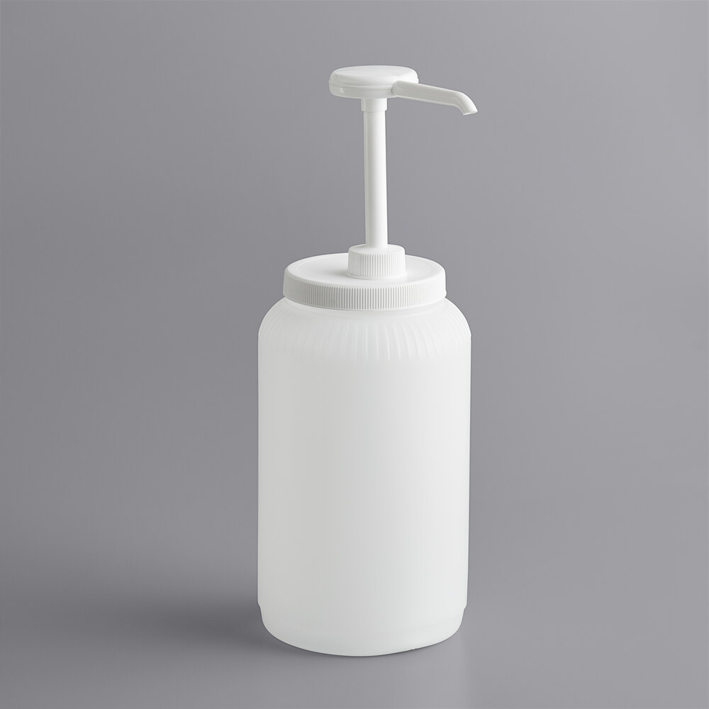 TableCraft Condiment Pump Kit with 1 oz. Pump and 1/2 Gallon Jug