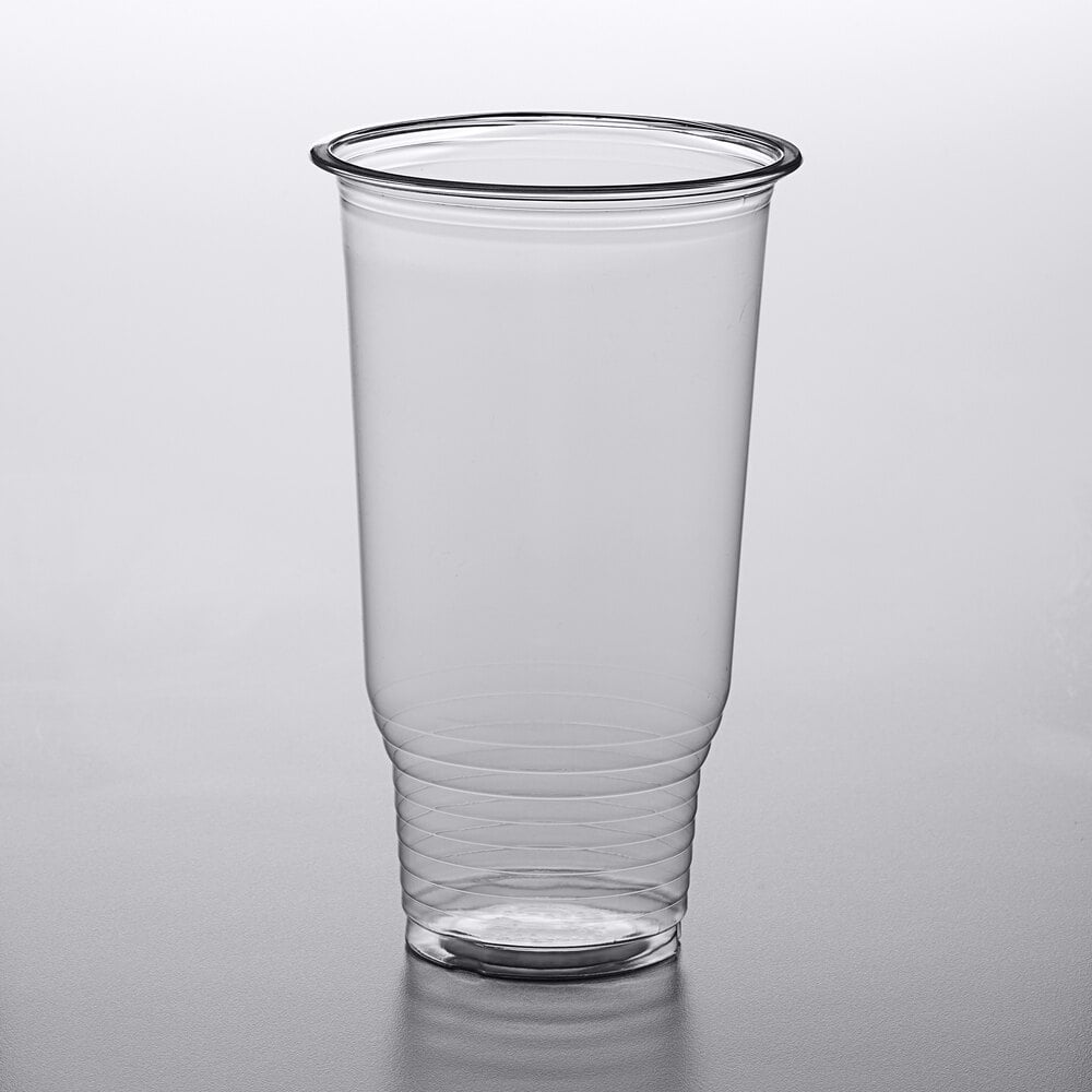 Choice Heavy Duty 32 oz. Pedestal Heavy Weight Clear PET Plastic Cold ...