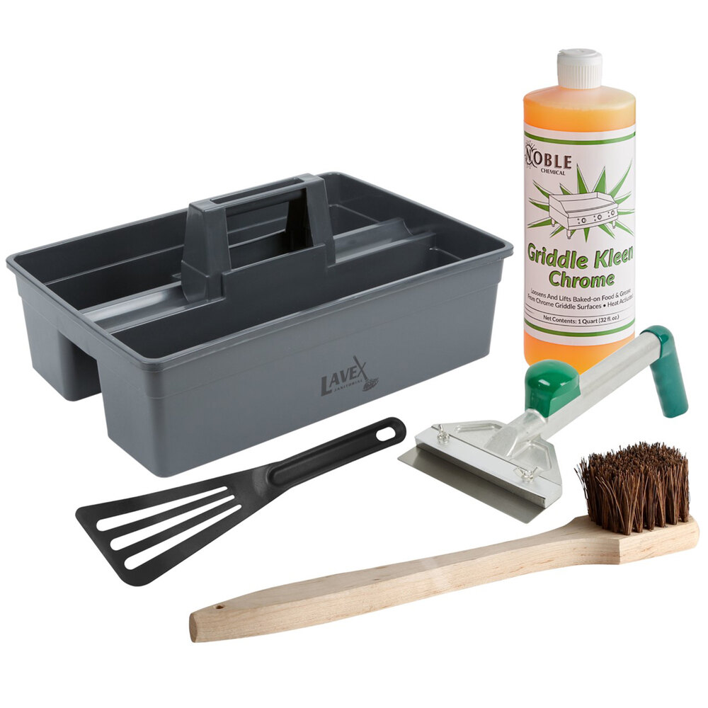Chrome Griddle Cleaning Gear Kit