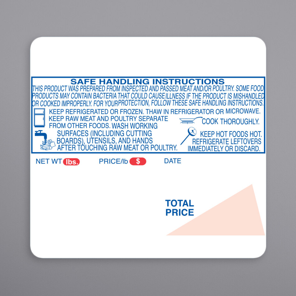 PointPlus 64 mm x 59 mm White Safe Handling Pre-Printed Scale Label ...