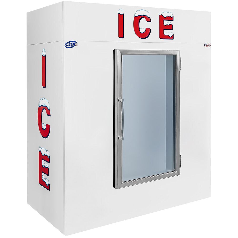 Leer 65AG-R290 64" Indoor Auto Defrost Ice Merchandiser with Straight ...