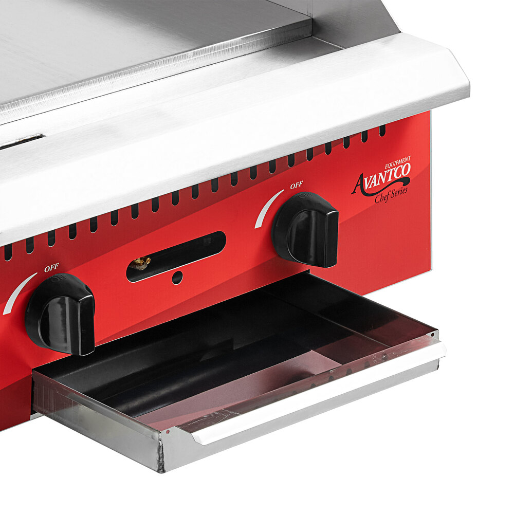 Avantco Chef Series CAG-24-MG 24" Countertop Gas Griddle with Manual ...