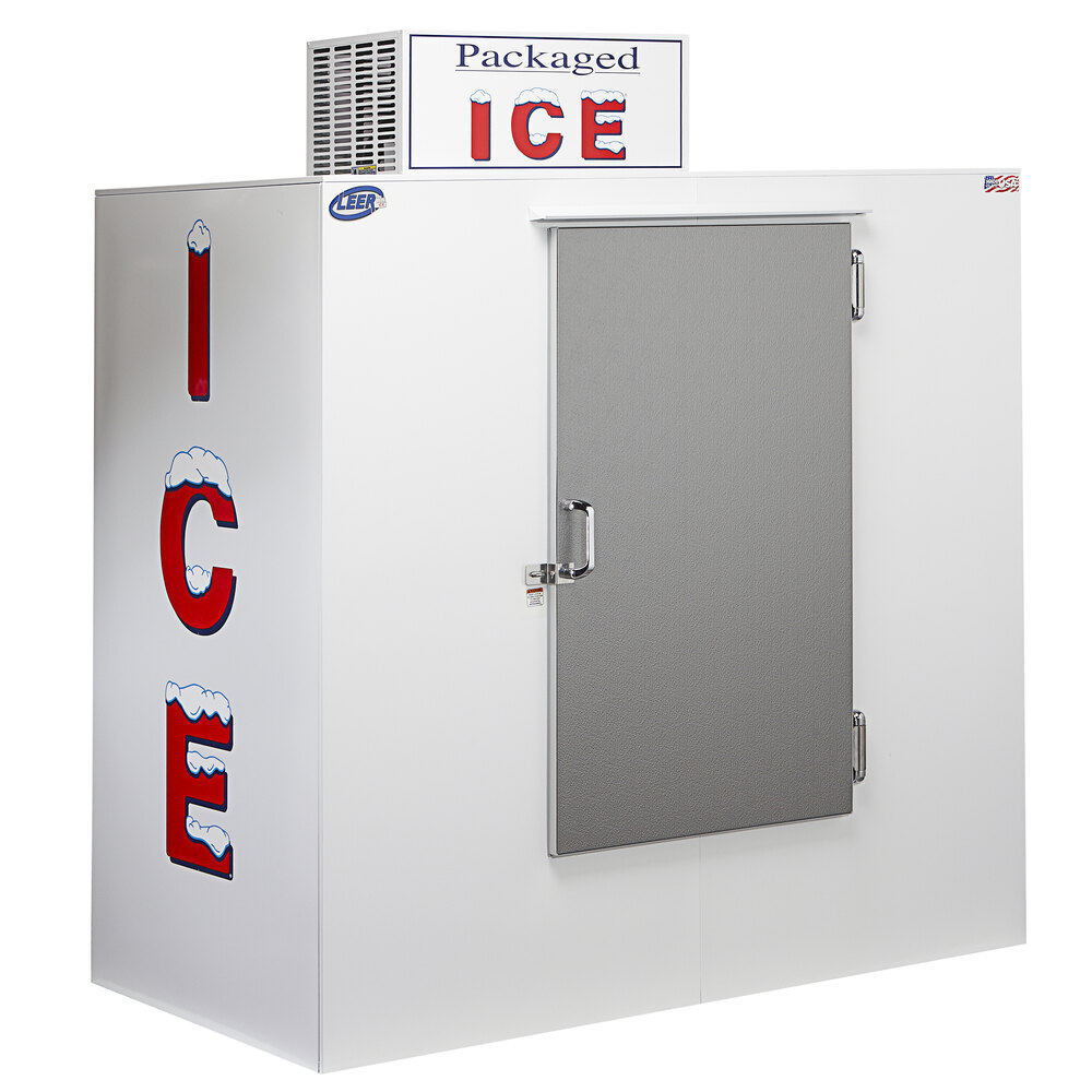 Leer 65AS-R290 64" Outdoor Auto Defrost Ice Merchandiser with Straight ...