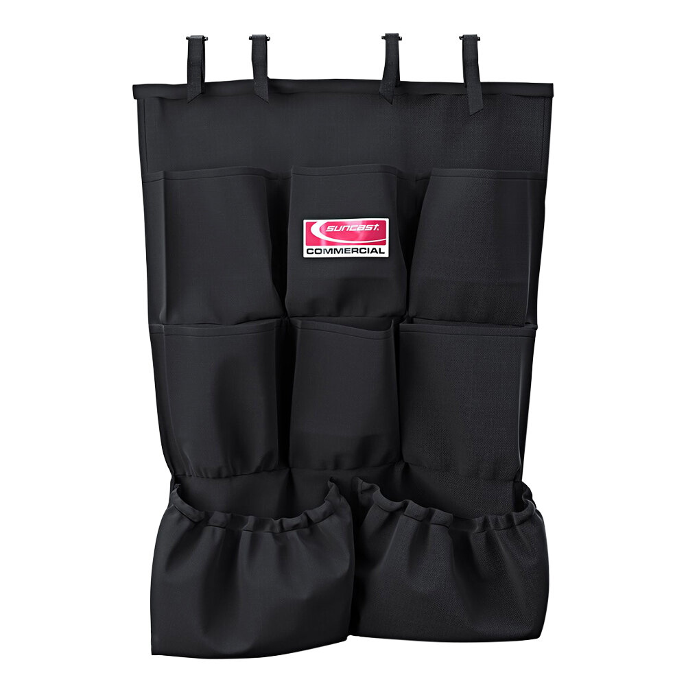 Suncast HKCBAG04D Black 8-Pocket Organizer for Cleaning Carts