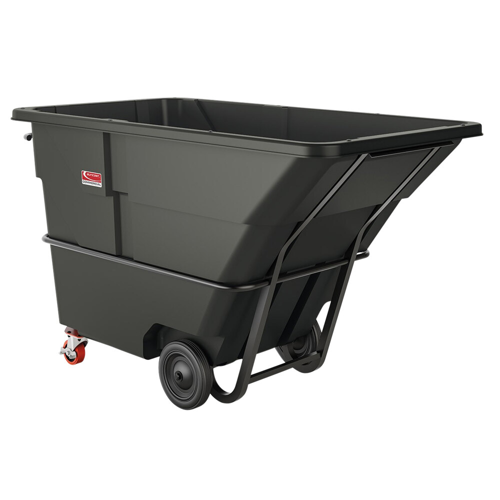 Suncast RMTTSD200D 2 Cubic Yard Black Standard-Duty Tilt Truck / Trash ...