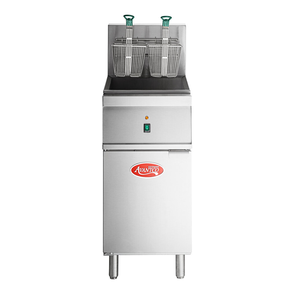 Avantco EF40-208-3 40 lb. Electric Floor Fryer - 208V, 3 Phase