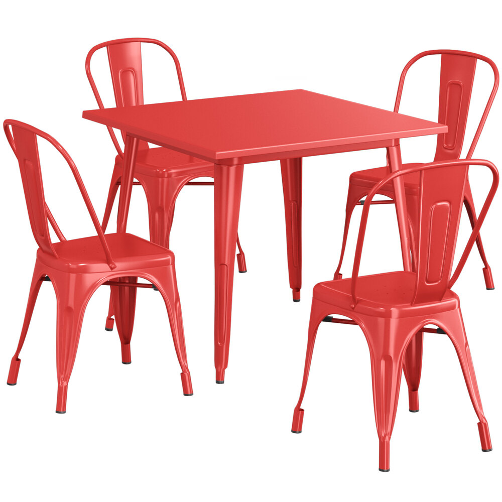 Lancaster Table & Seating Alloy Series 36" x 36" Ruby Red Standard ...