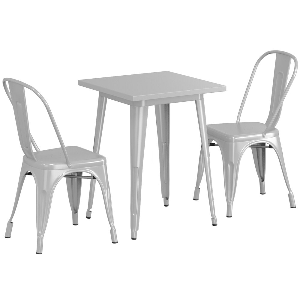 Lancaster Table & Seating Alloy Series 23 1/2" x 23 1/2" Silver ...