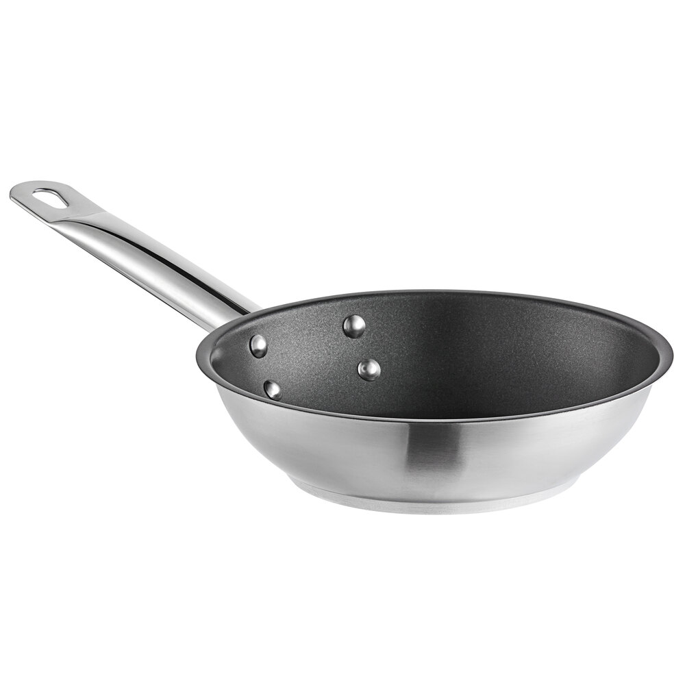 Vigor SS1 Series 7" Stainless Steel Non-Stick Fry Pan with Aluminum ...