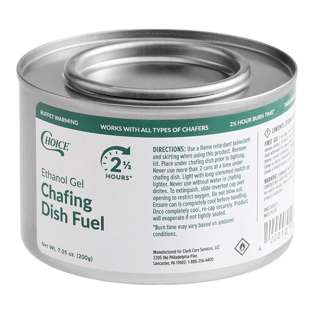 Choice Ethanol Gel Chafing Dish Fuel | 2 Hour Chafing Gel - 12 per Pack