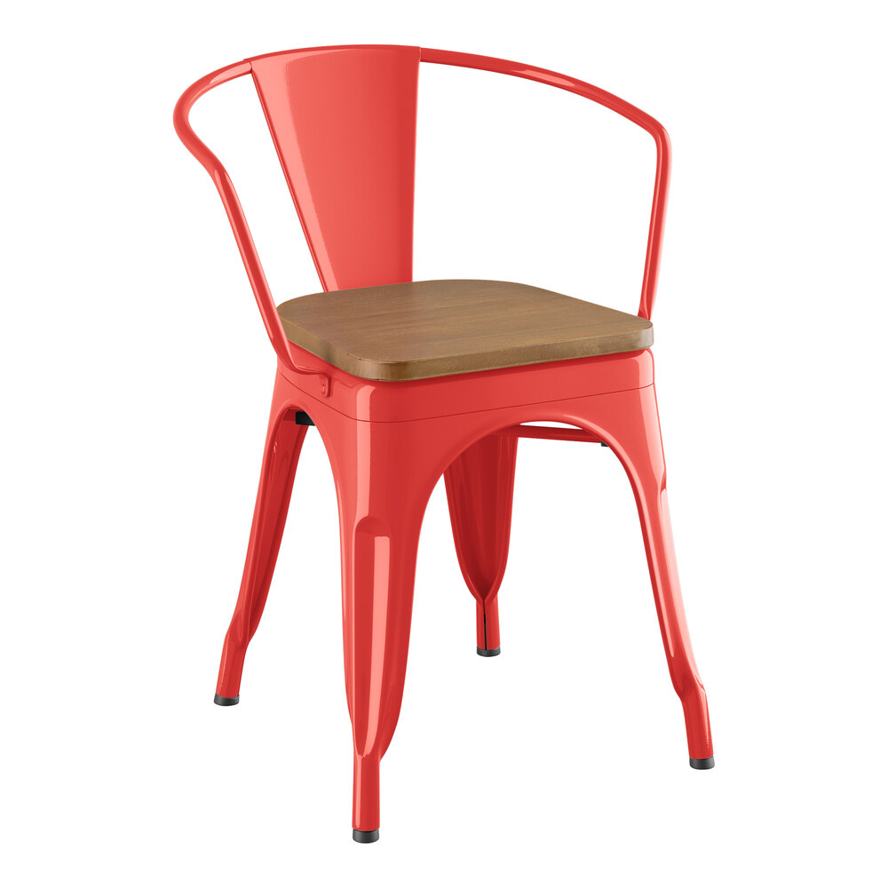 Lancaster Table & Seating Alloy Series Ruby Red Indoor Arm Chair with ...