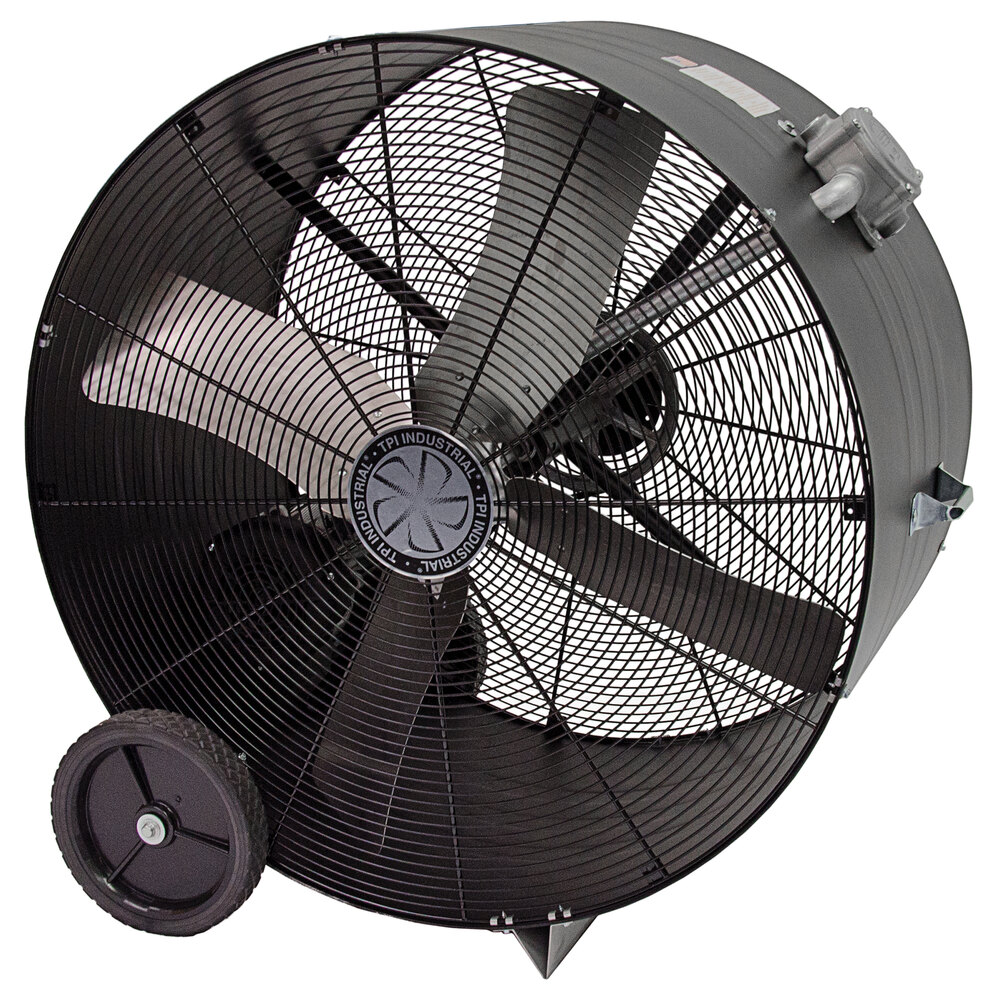 TPI PB 48-B-3 48" 1-Speed Fixed Belt Drive Industrial Drum Fan - 1 hp ...