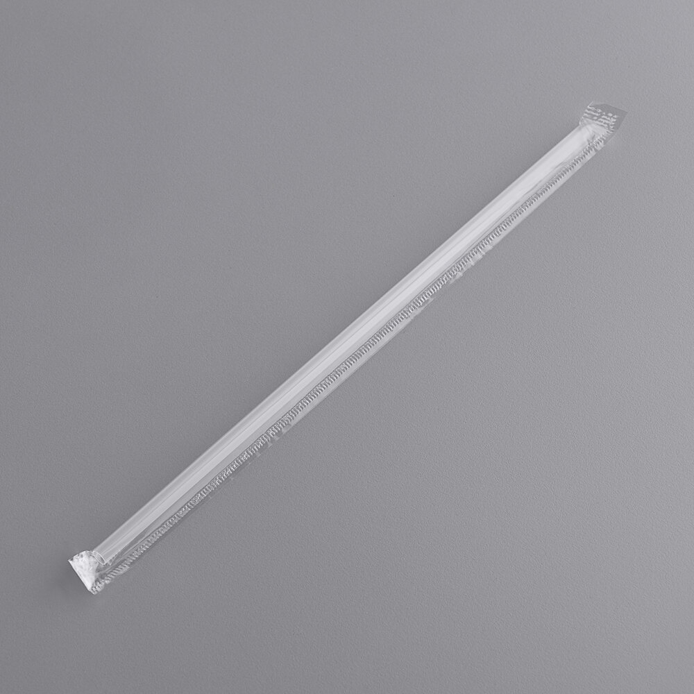 Choice 10" Jumbo Translucent Wrapped Straw - 2,000/Case