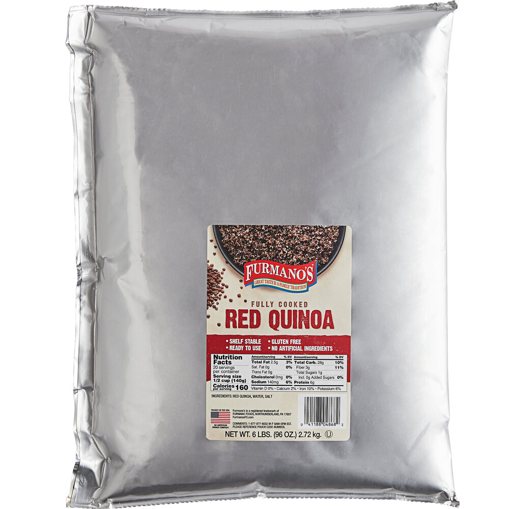 Furmano's Ancient Grains 6 lb. Pouch Fully Cooked Red Quinoa - 6/Case