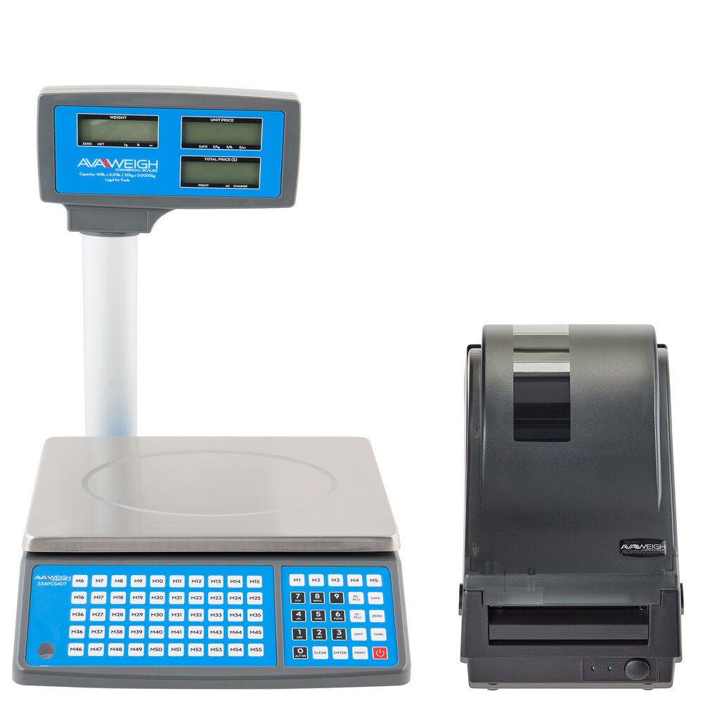 AvaWeigh PCS40TK 40 lb. Digital Price Computing Scale with Tower, Legal ...