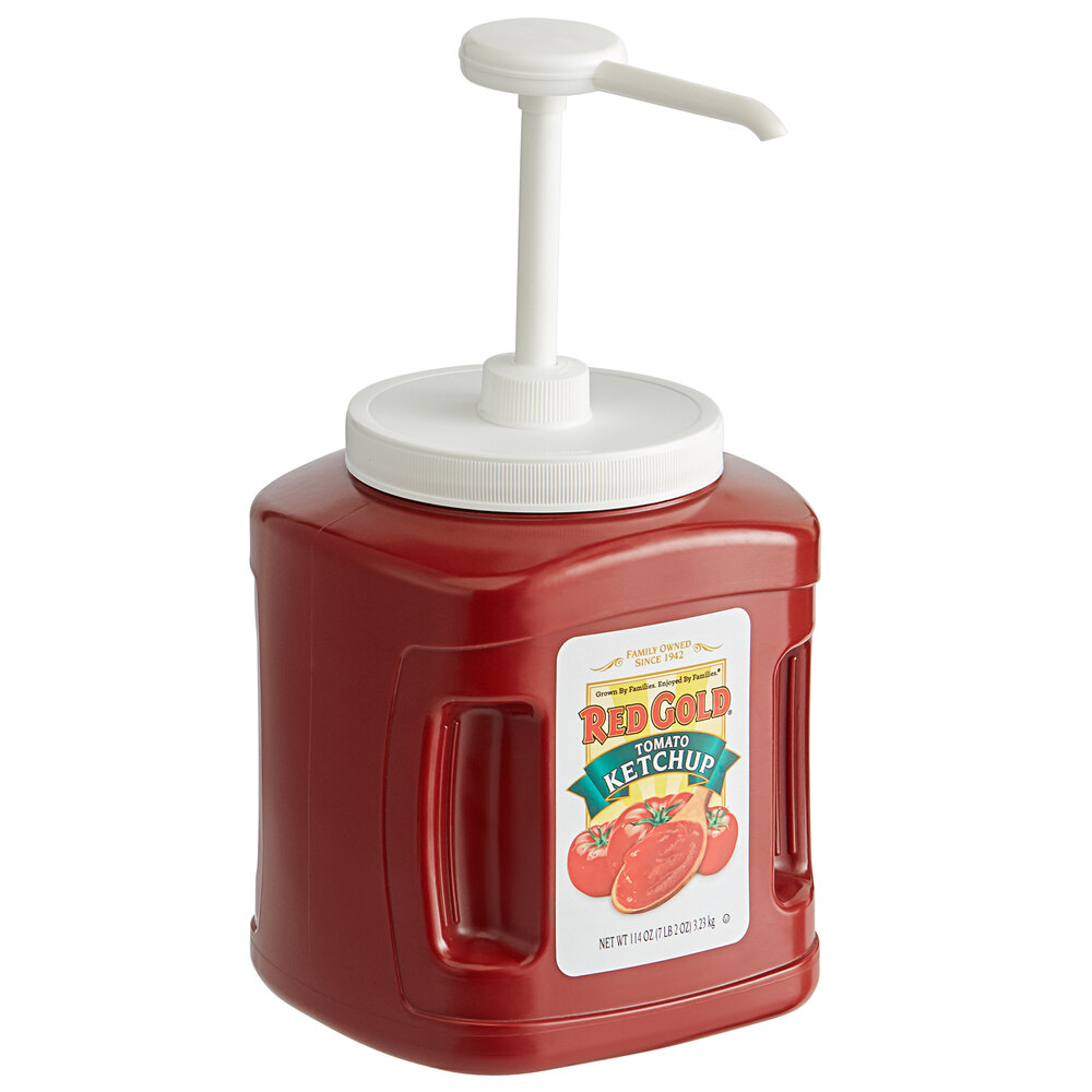 Red Gold Fancy Ketchup in Plastic Jugs with Pumps - 6/Case
