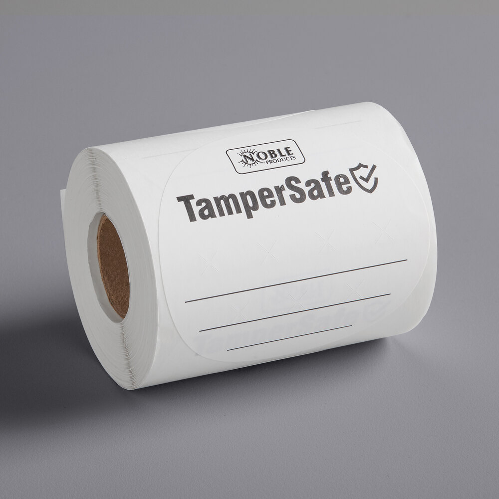 TamperSafe 3" Round Customizable White Paper Tamper-Evident Label - 250 ...
