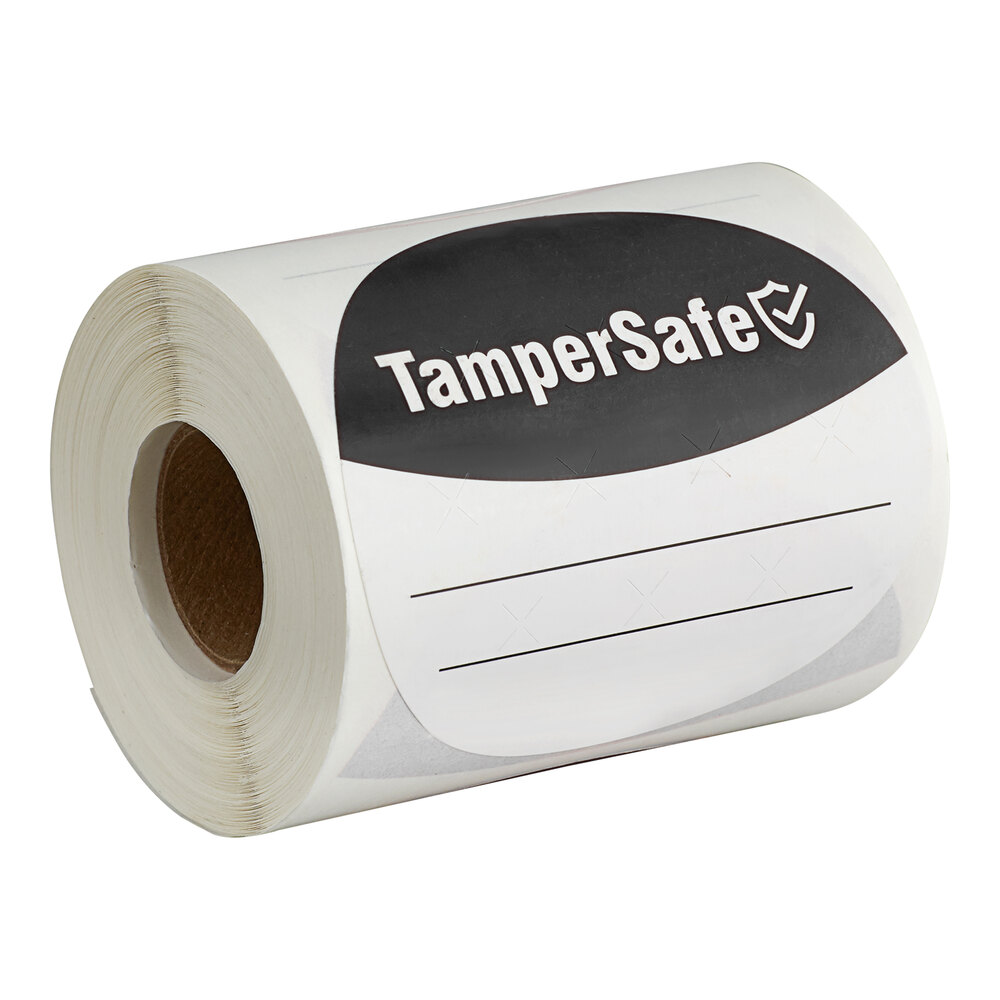 Choice TamperSafe 3" Round Customizable Black Paper Tamper-Evident ...