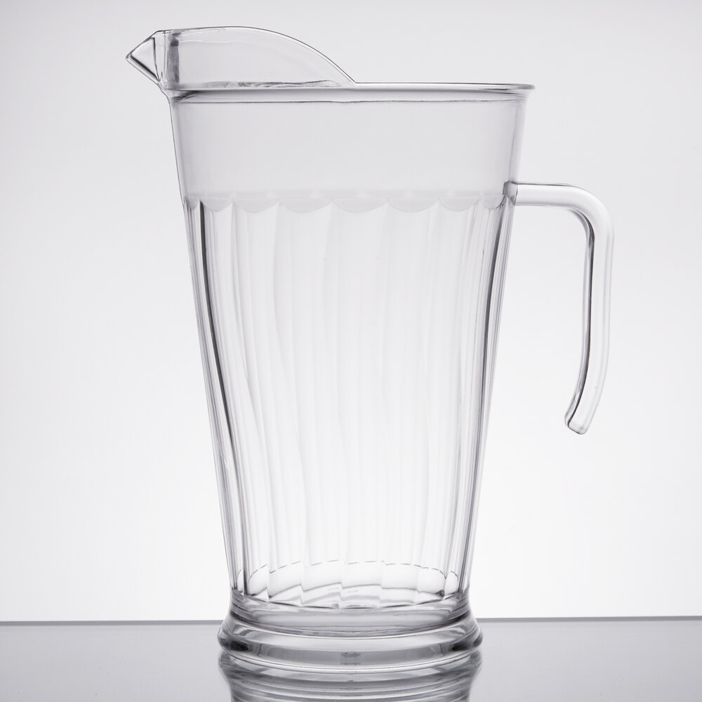 Fineline Platter Pleasers 3402-CL 60 oz. Clear Plastic Pitcher - 12/Case