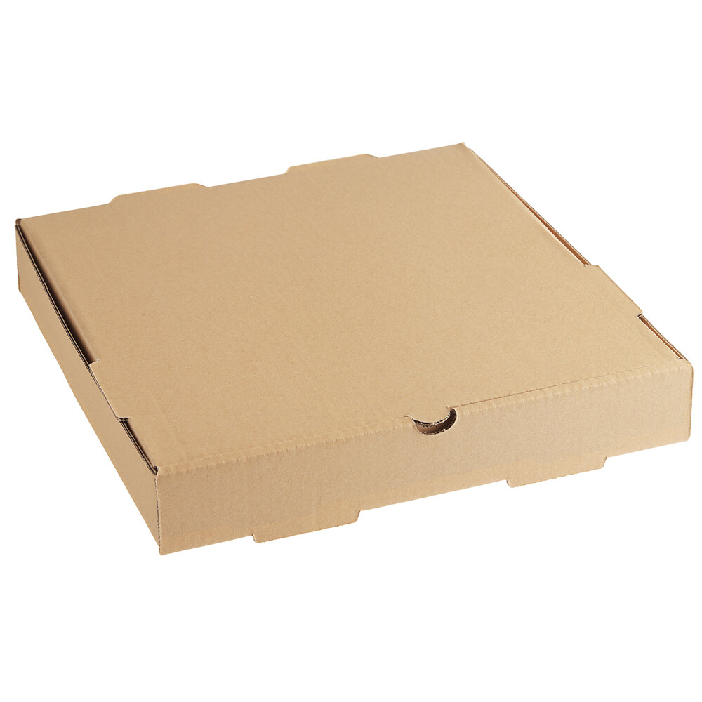 Choice 12" x 12" x 2" Kraft Customizable Corrugated Plain Pizza Box ...