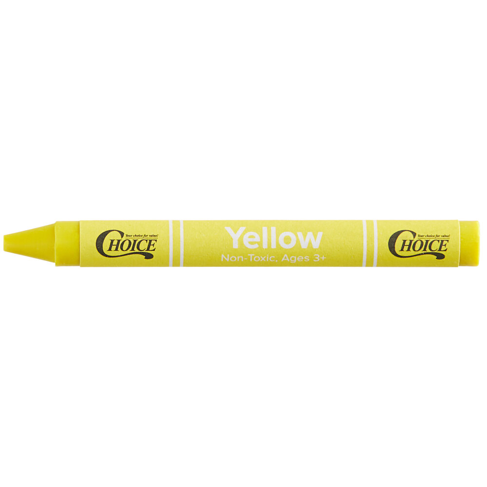 Choice Bulk Yellow Crayon - 1,000/Case