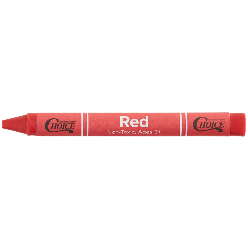 Choice Bulk Red Crayon - 1,000/Case