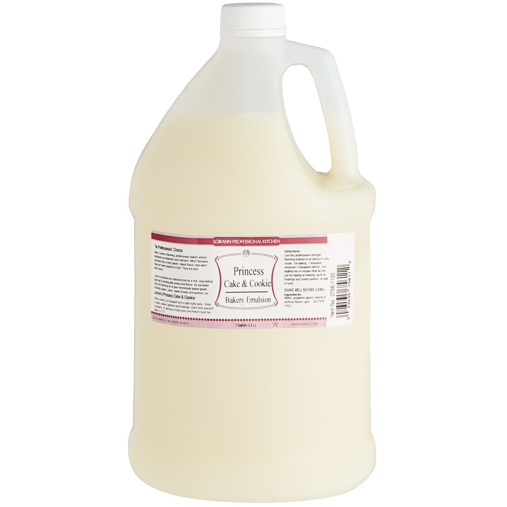 LorAnn Oils 1 Gallon Princess Cake and Cookie Bakery Emulsion