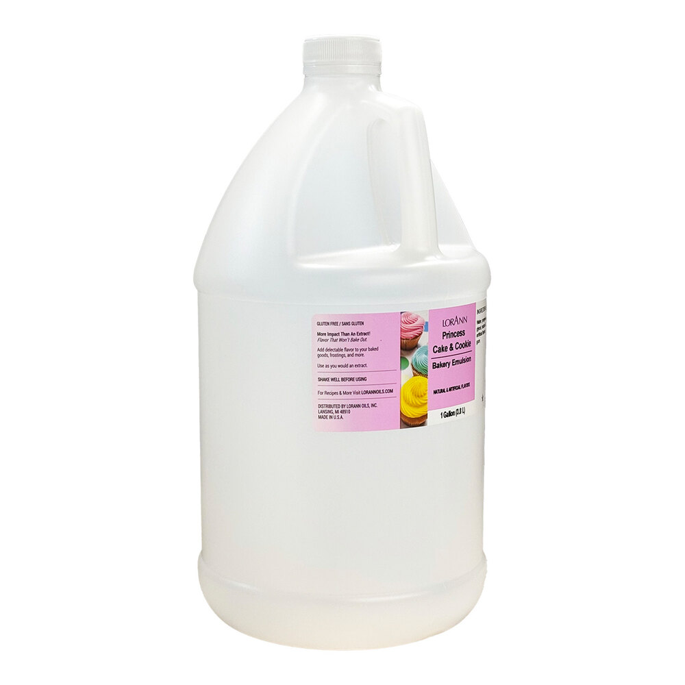 LorAnn Oils 1 Gallon Princess Cake and Cookie Bakery Emulsion