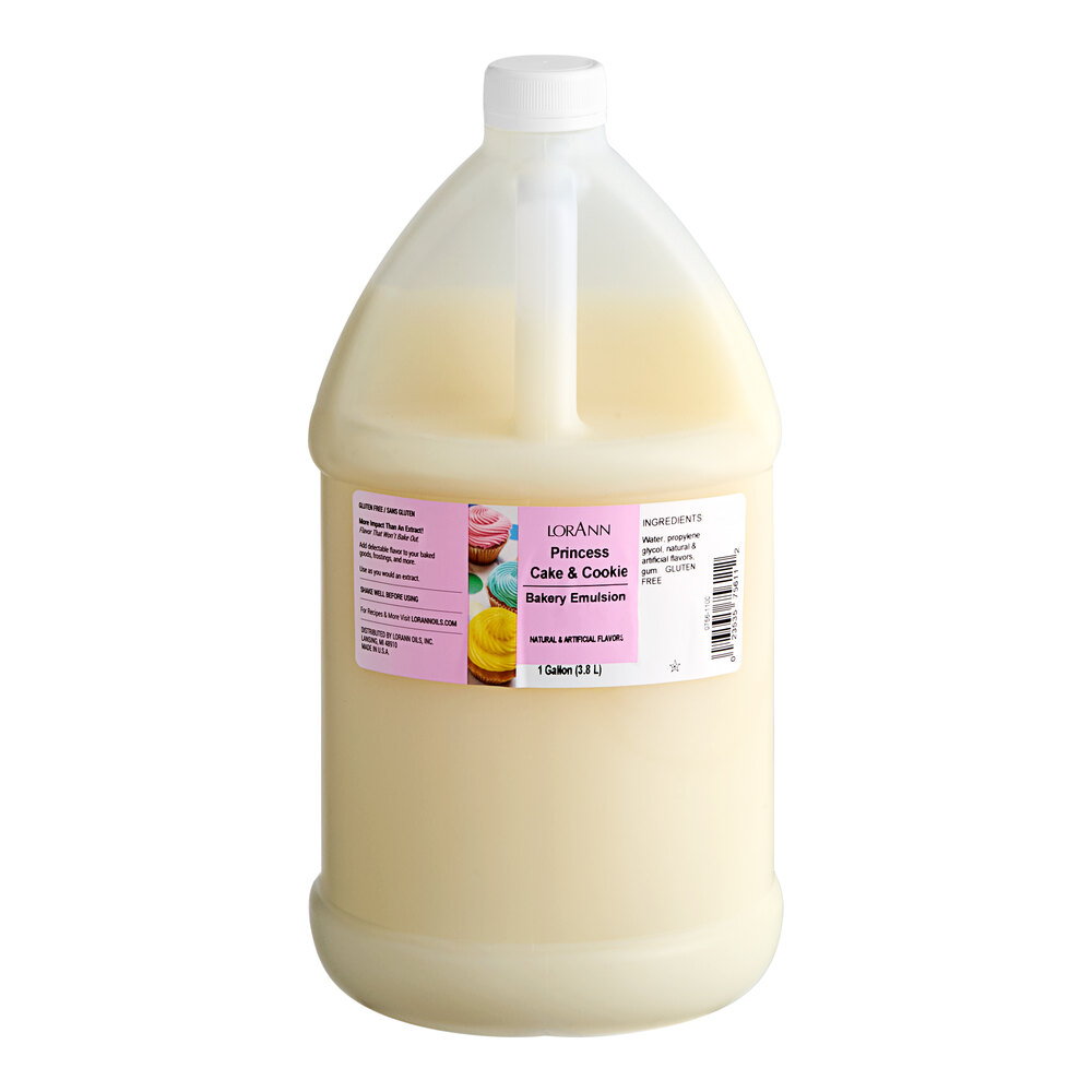 LorAnn Oils 1 Gallon Princess Cake and Cookie Bakery Emulsion