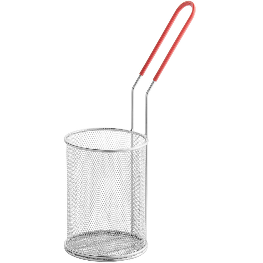 Choice 5" x 6 1/2" Stainless Steel Strainer / Blanching Basket with ...