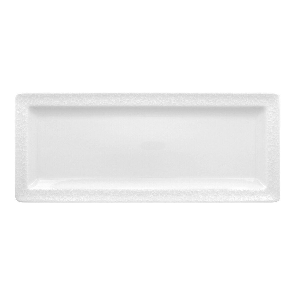 RAK Porcelain Charm 11 7/16" x 4 3/4" Bright White Embossed Rectangular ...
