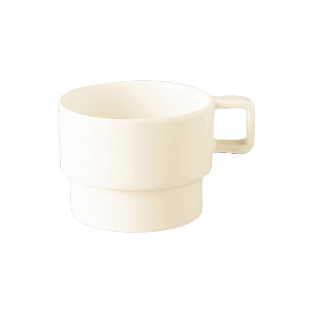 RAK Porcelain NOCU23 Nordic 7.8 oz. Warm White Porcelain Stackable Tea ...