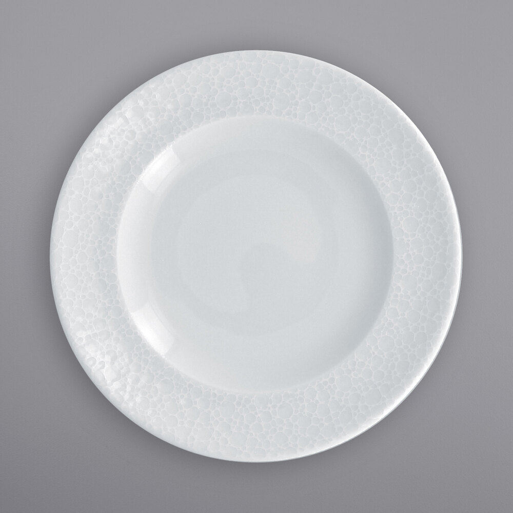 RAK Porcelain Charm 6 3/4" Bright White Embossed Wide Rim Porcelain ...