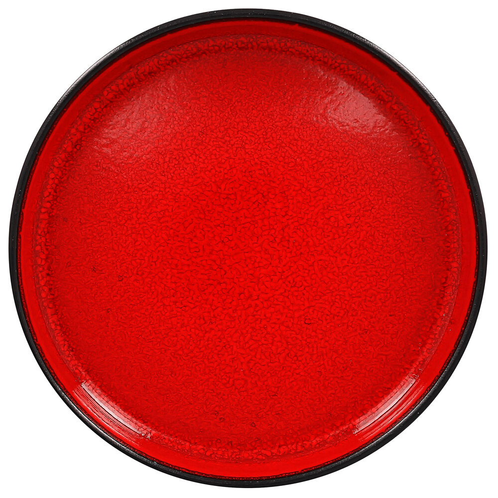 RAK Porcelain Fire 7 7/8" Red Deep Porcelain Plate - 6/Case