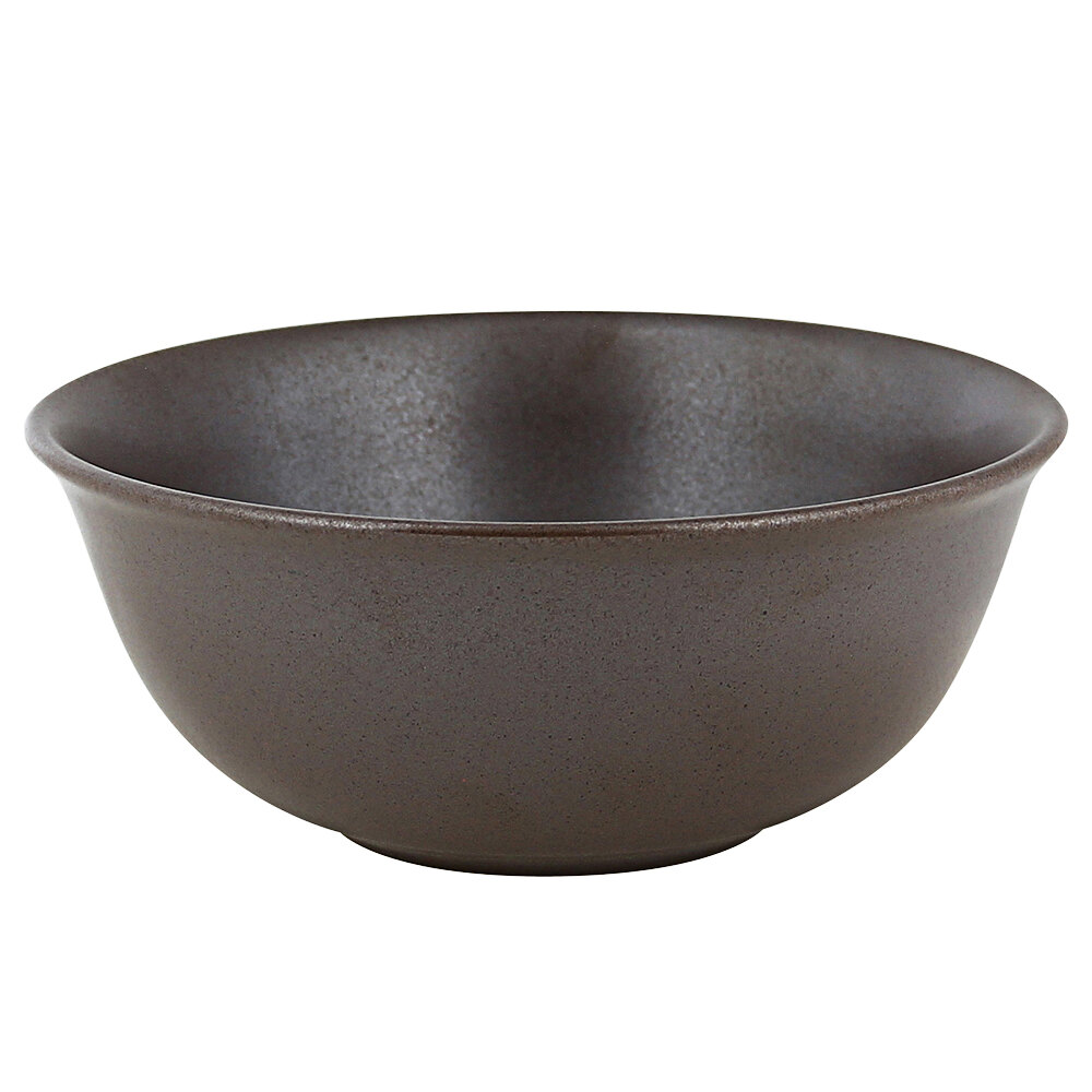 RAK Porcelain GNNNRB16CO Genesis Mat 19.6 oz. Cocoa Porcelain Rice Bowl ...