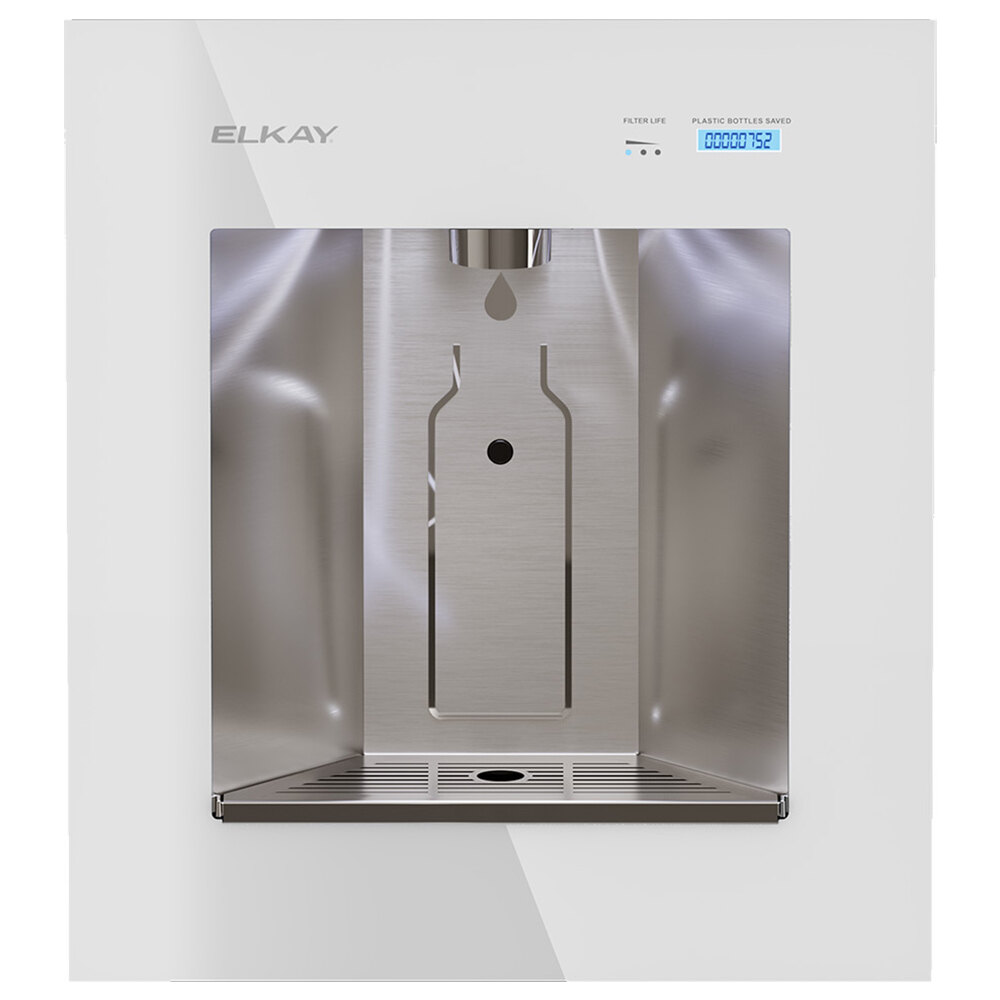 Zurn Elkay ezH2O LBWDC00WHC Pro Aspen White Built-In Filtered Bottle Filling Station with ...