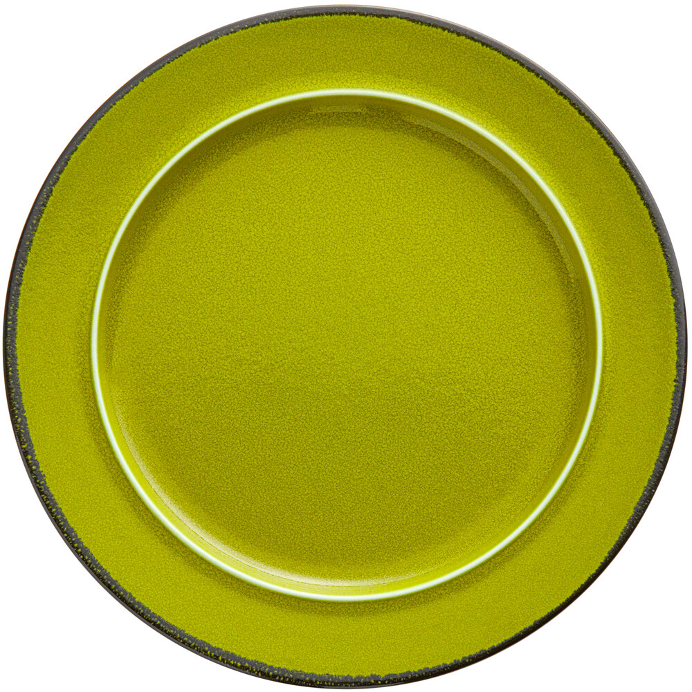 RAK Porcelain FRNOFP24GR Fire 9 7/16" Green Flat Porcelain Plate with ...