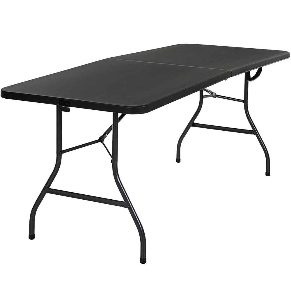 Bridgeport Essentials C678BP14BLK1 30" x 72" Black Resin Fold-in-Half ...