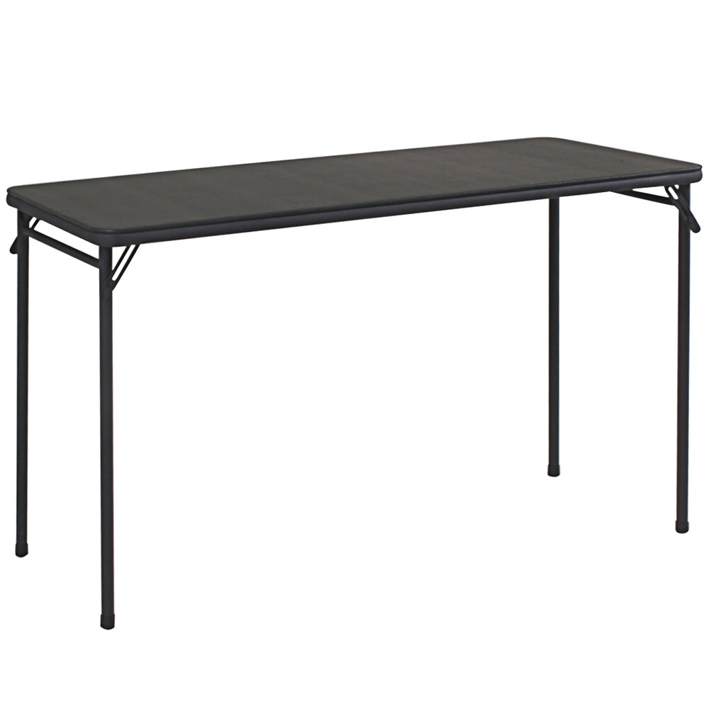Bridgeport Essentials C341BP14BLK1E 20" x 48" Black Folding Table with ...