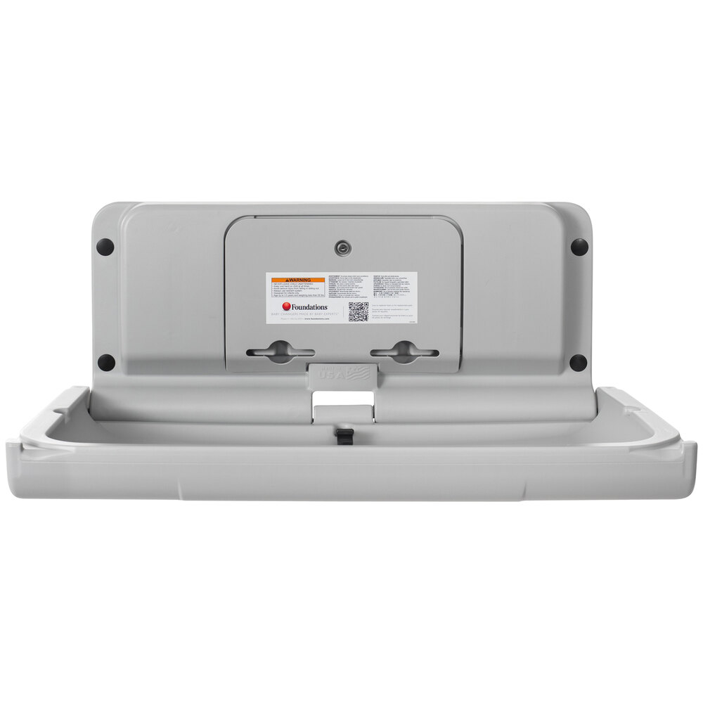 Foundations 200-EH-01 Ultra Gray Horizontal Baby Changing Station ...
